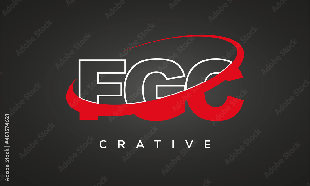 FGC creative letters logo with 360 symbol vector art template design ...