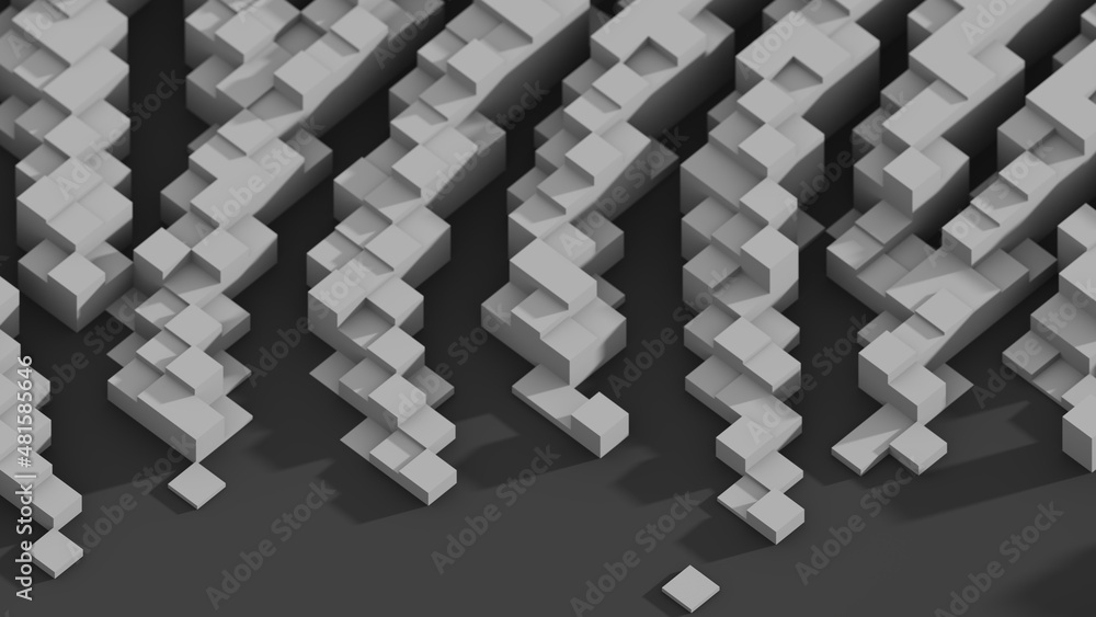 Height maps in a path tracing. Render. Stock Illustration | Adobe Stock