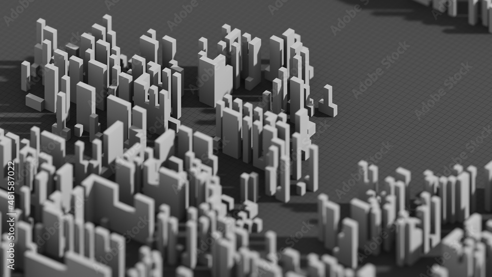Height maps in a path tracing. Render. Stock Illustration | Adobe Stock