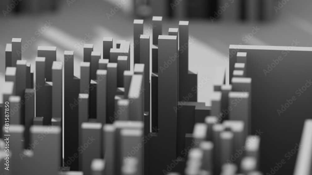 Height maps in a path tracing. Render. Stock Illustration | Adobe Stock