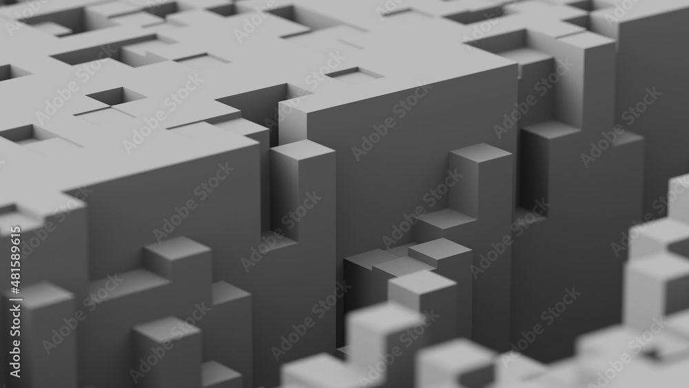 Height maps in a path tracing. Render. Stock Illustration | Adobe Stock