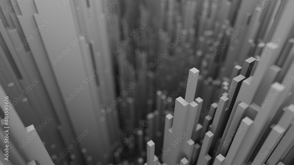 Height maps in a path tracing. Render. Stock Illustration | Adobe Stock