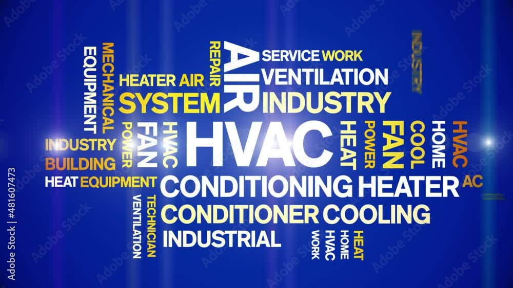 HVAC animated tag word cloud;text design animation kinetic typography ...