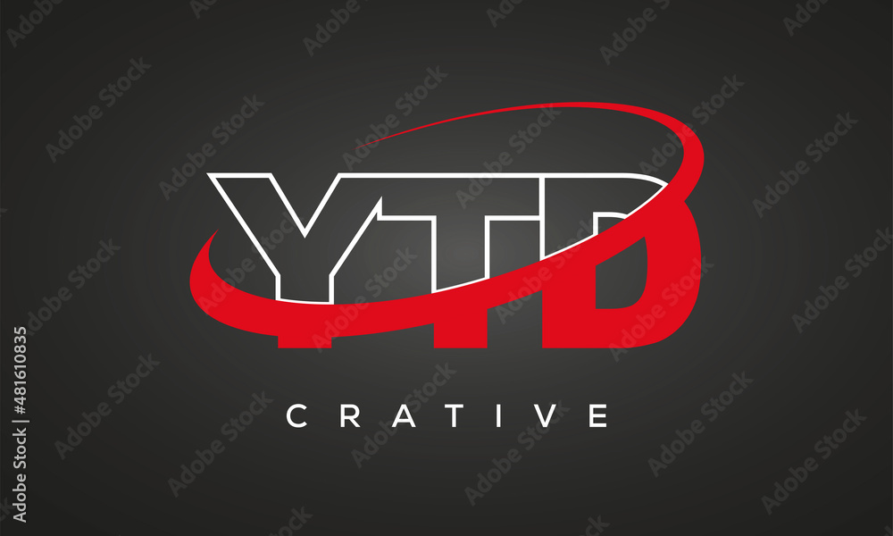 YTD creative letters logo with 360 symbol Logo design Stock Vector ...