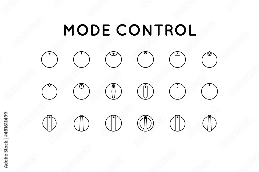 Set of icons selector, control panel controller. Vector icon for ...