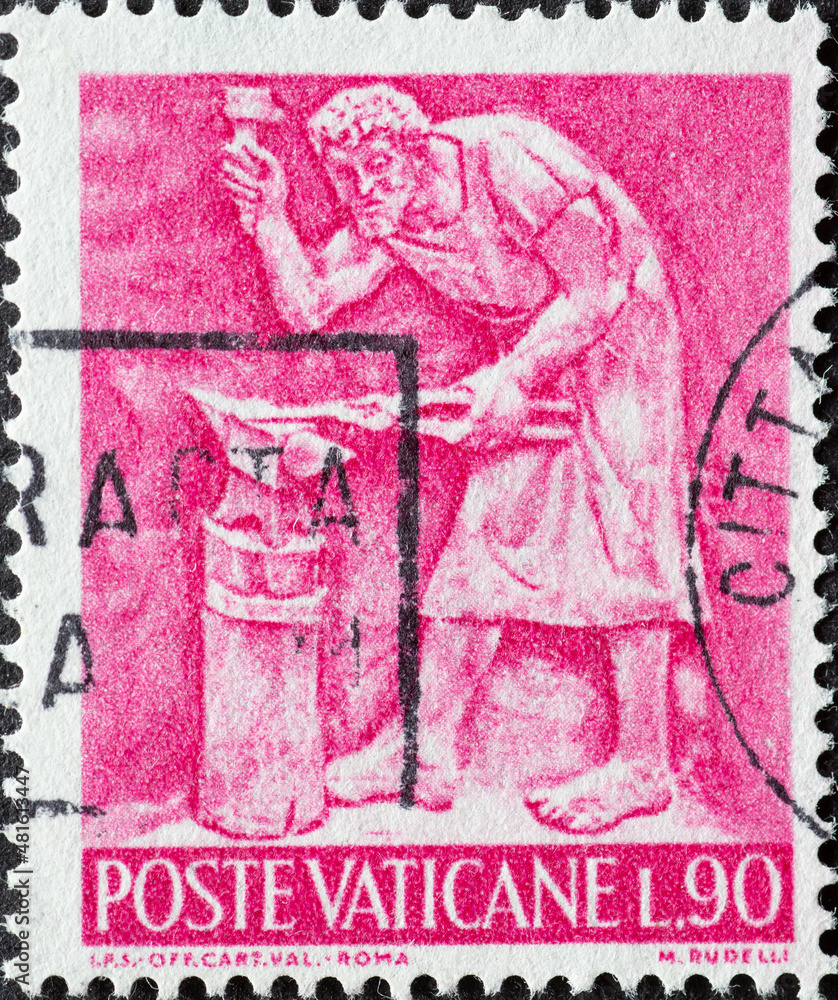 Vatican City - circa 1966: a postage stamp from Vatican City, showing a ...