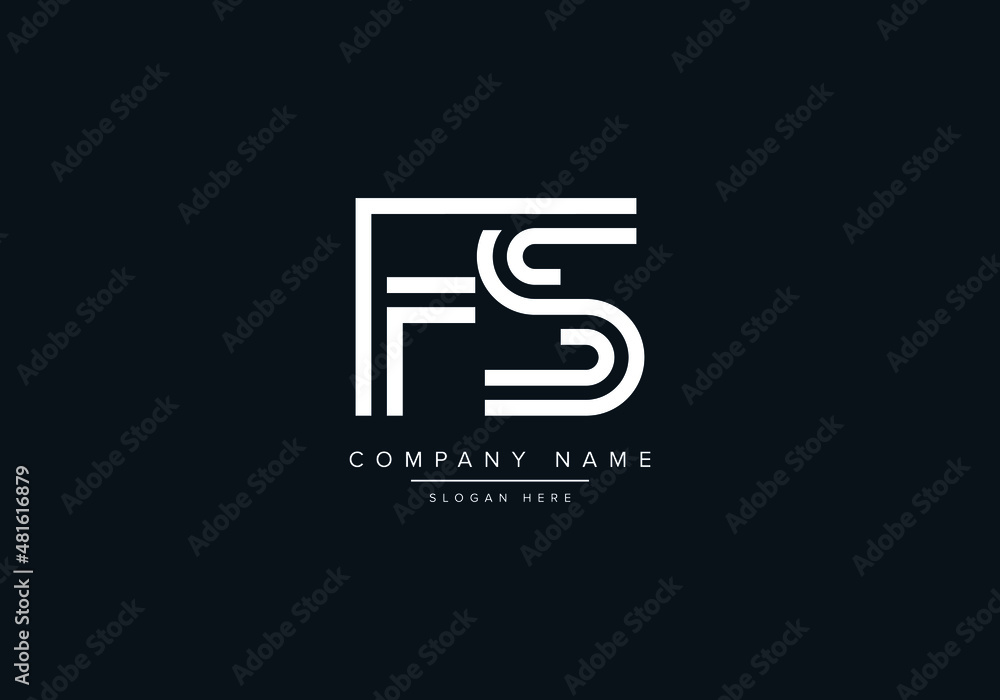 Letter FS SF Logo Design, Creative Minimal Monogram design Stock Vector ...