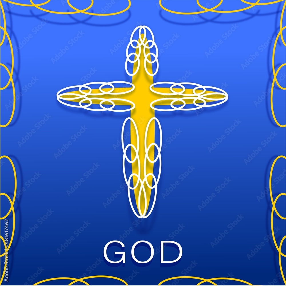 Heavenly father, the Lord God. Heaven and the cross. Orthodox, modern ...