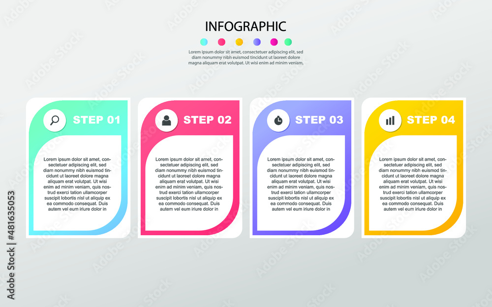 Vector Infographic design with icons. options or steps. process diagram ...