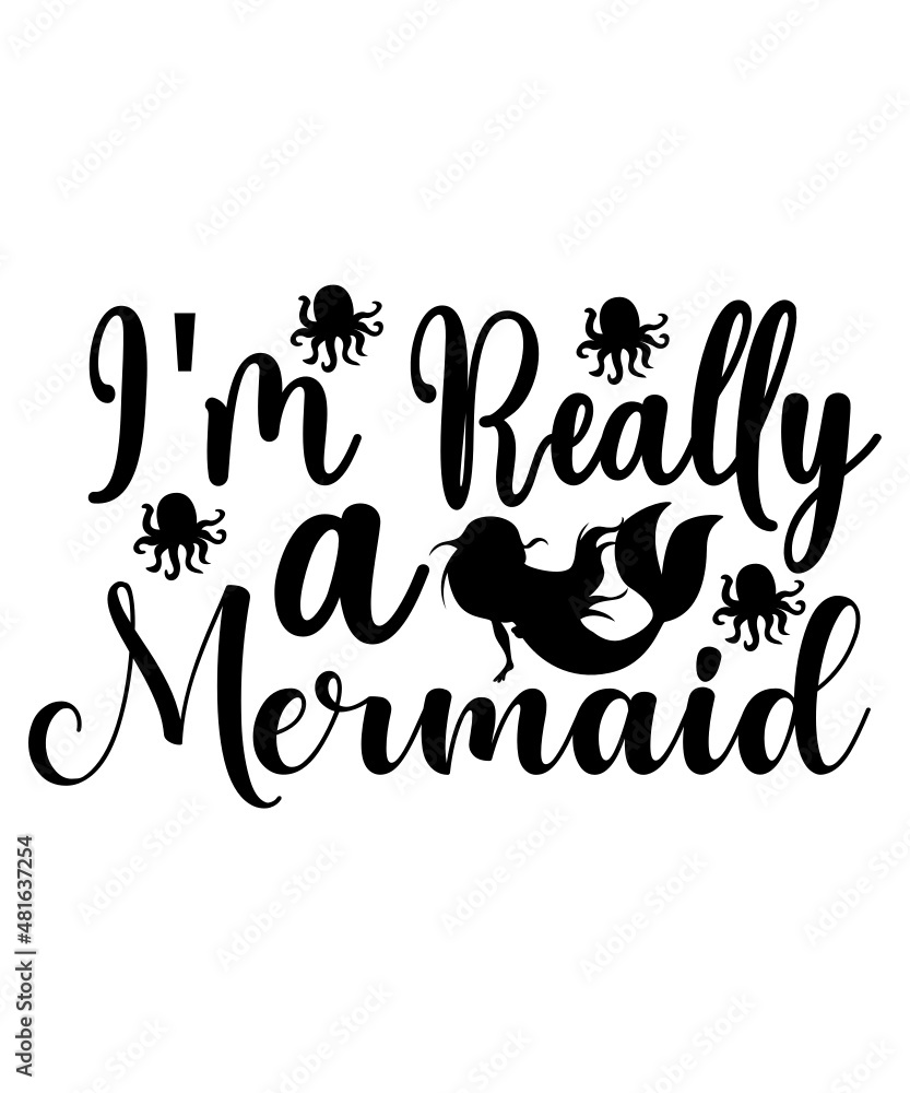 Mermaid SVG Bundle Mermaid Silhouette Mermaid Vector Mermaid Cut file ...