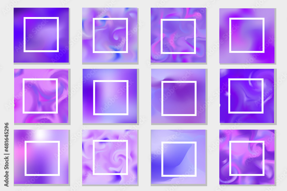 Set abstract gradients in trendy lilac color 2022 - Very Peri. Backdrop ...