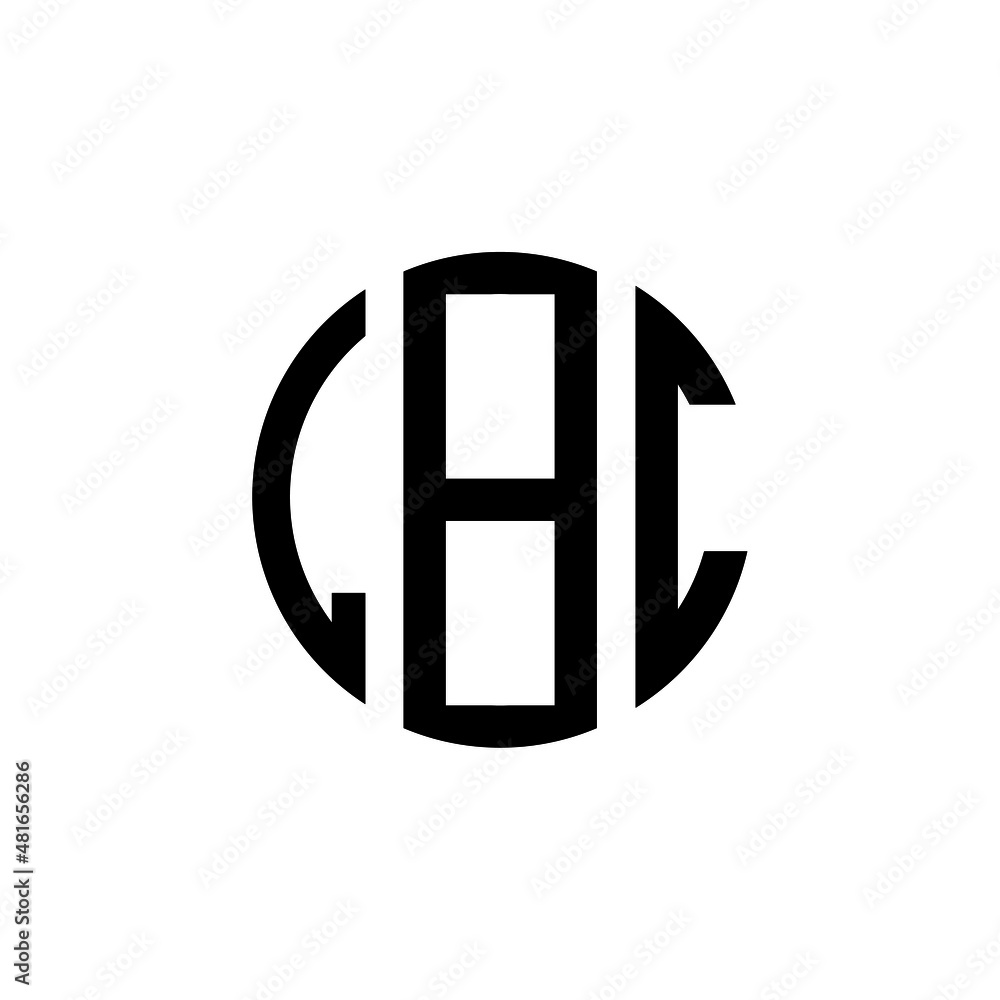 LBC letter logo design. LBC modern letter logo with black background ...
