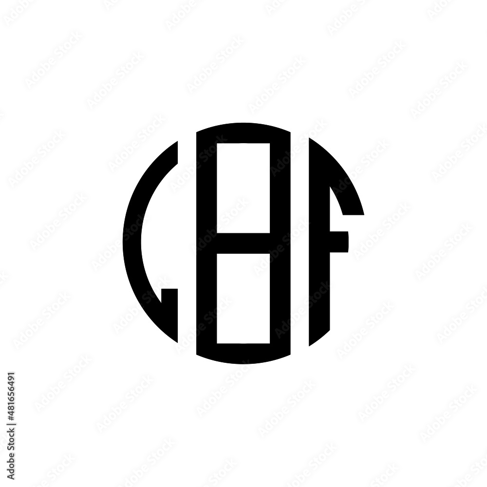 LBF letter logo design. LBF modern letter logo with black background ...