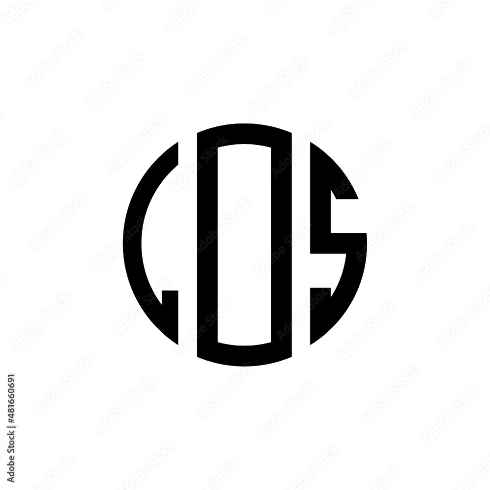 LDS letter logo design. LDS modern letter logo with black background ...