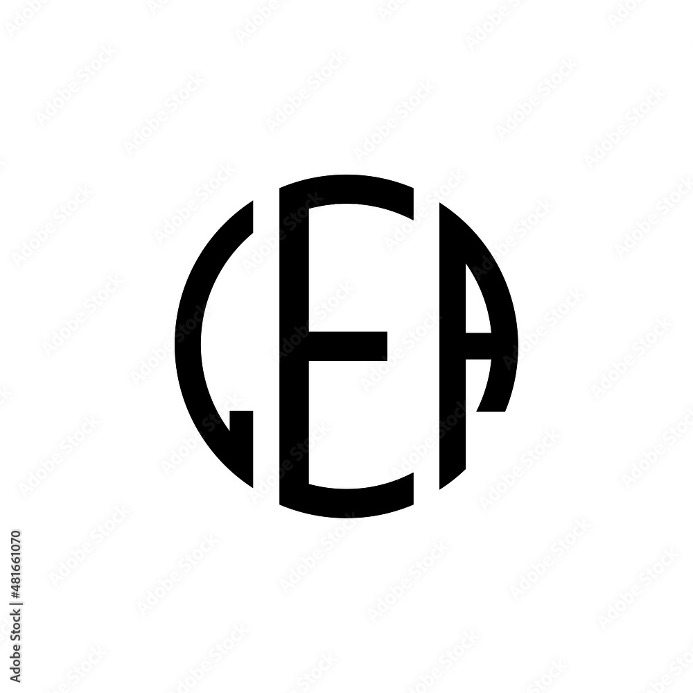 LEA letter logo design. LEA modern letter logo with black background ...
