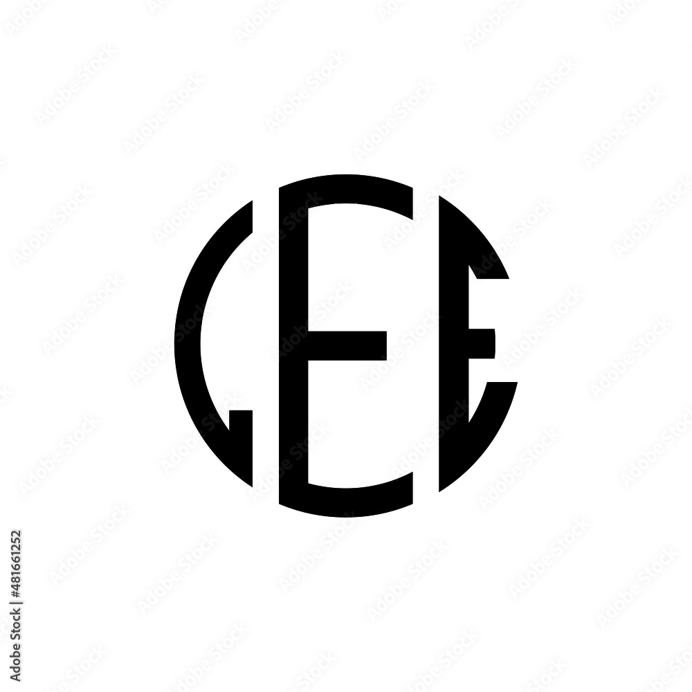 Vecteur Stock LEE letter logo design. LEE modern letter logo with black ...