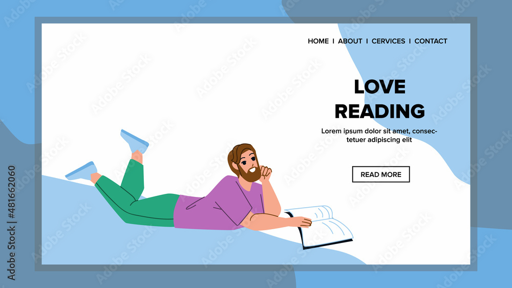 Love reading at home man. library. study. education adventure ...