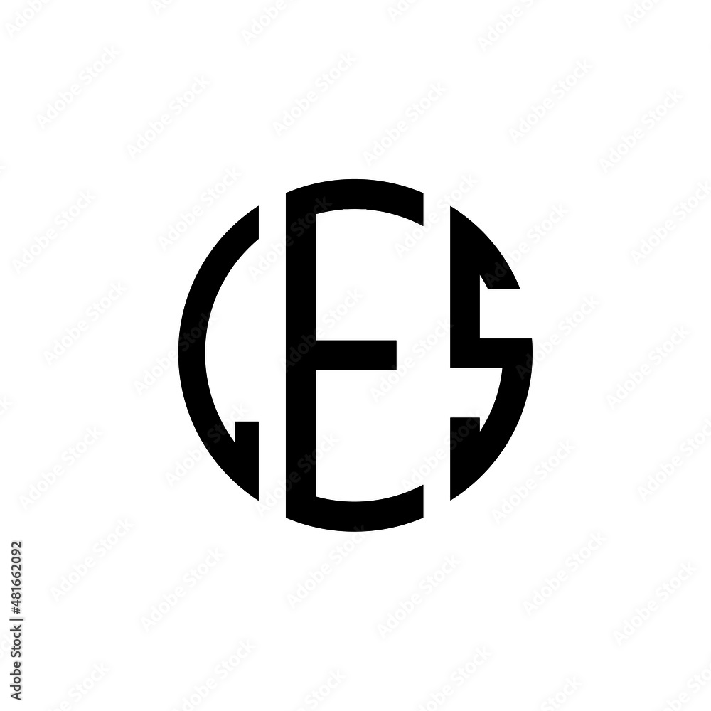 LES letter logo design. LES modern letter logo with black background ...