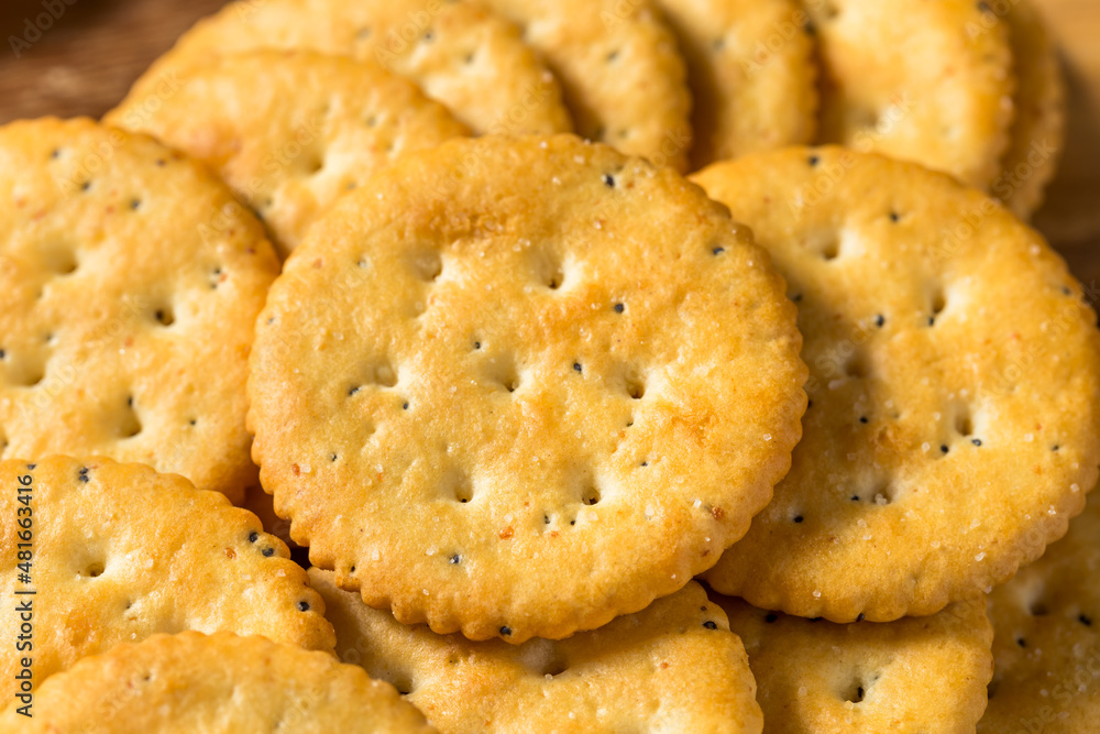 Healthy Brown Round Whole Wheat Crackers Stock Photo | Adobe Stock