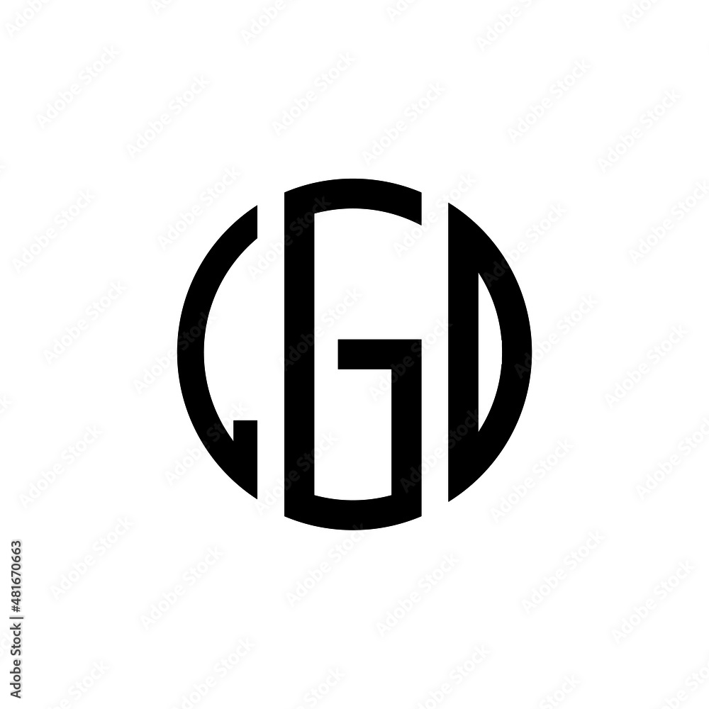 LGD letter logo design. LGD modern letter logo with black background ...