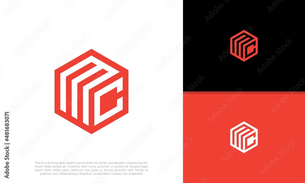 Initials MC logo design. Initial Letter Logo. Initial Letter Logo ...