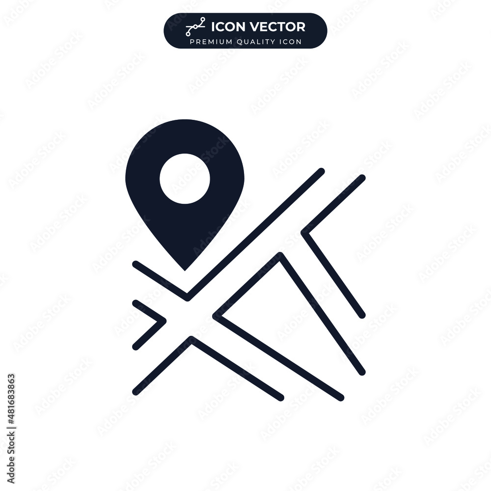 address icon symbol template for graphic and web design collection logo ...