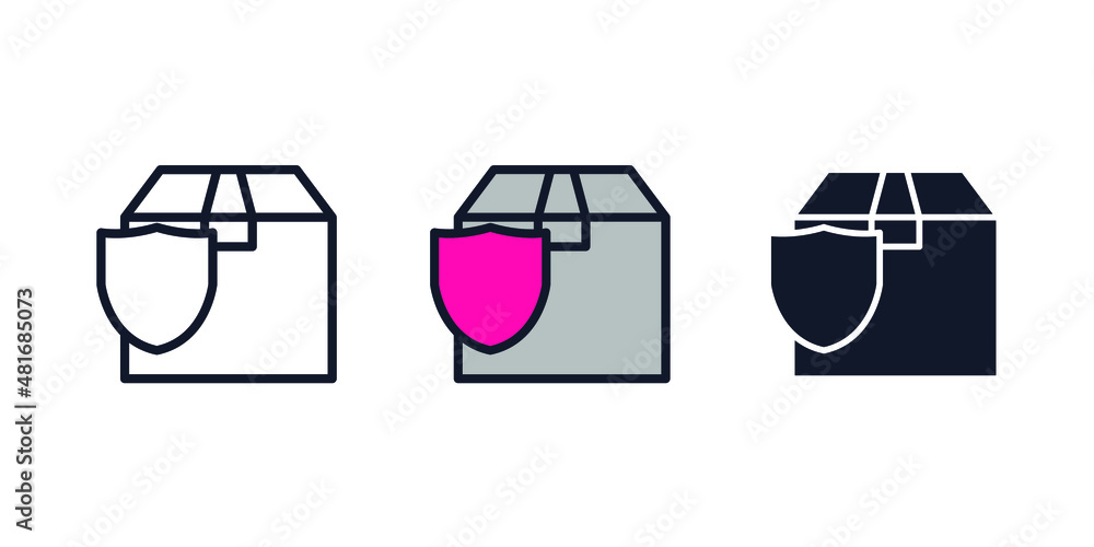 safe packaging icon symbol template for graphic and web design ...