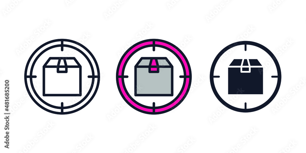 parcel tracking icon symbol template for graphic and web design ...