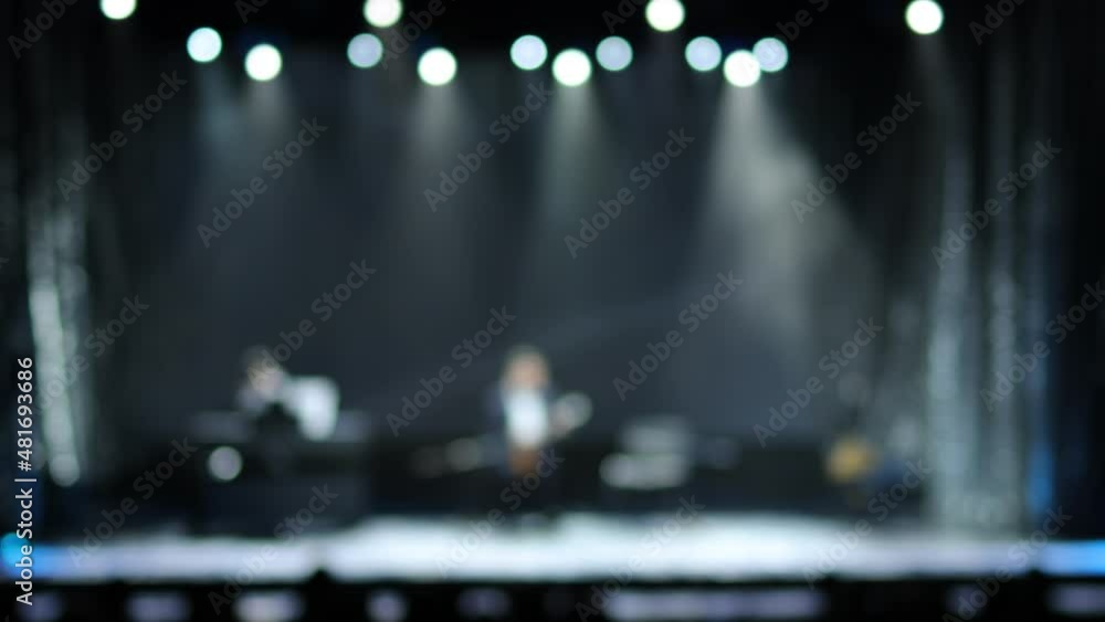 Blur light texture, background for design. Blurred theatrical and blue ...