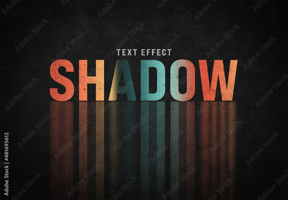 Long Chalk Shadow Text Effect Mockup Stock Template | Adobe Stock