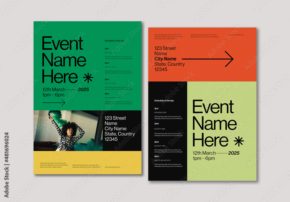 Modern Event Poster Layout Stock Template | Adobe Stock
