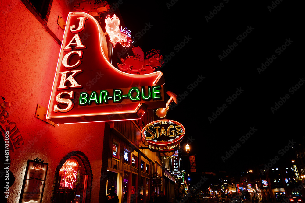 Broadway Signs At Night