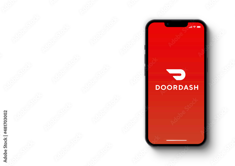 Doordash online food ordering and delivery platform app on the ...