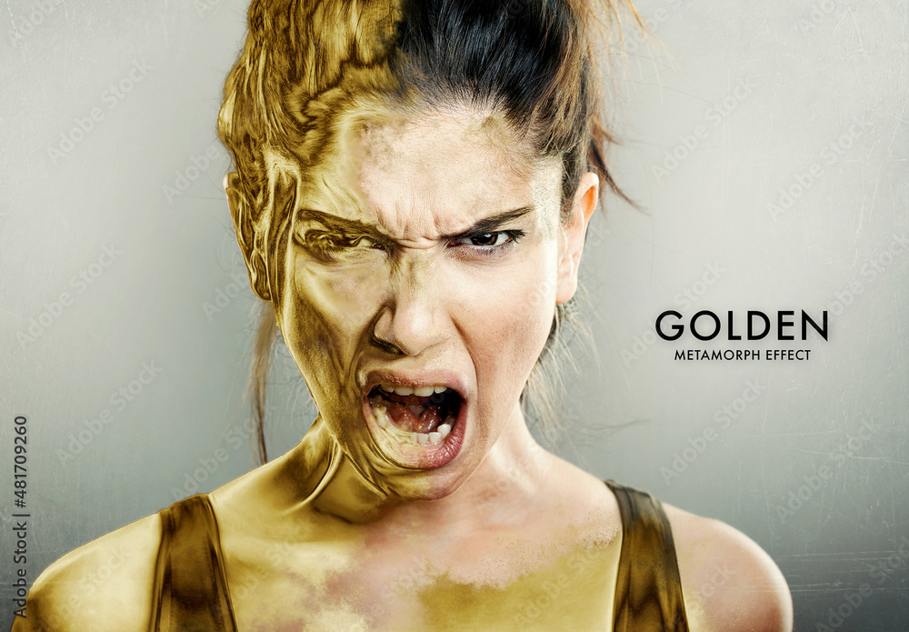 Gold Dispersion Effect Stock Template | Adobe Stock