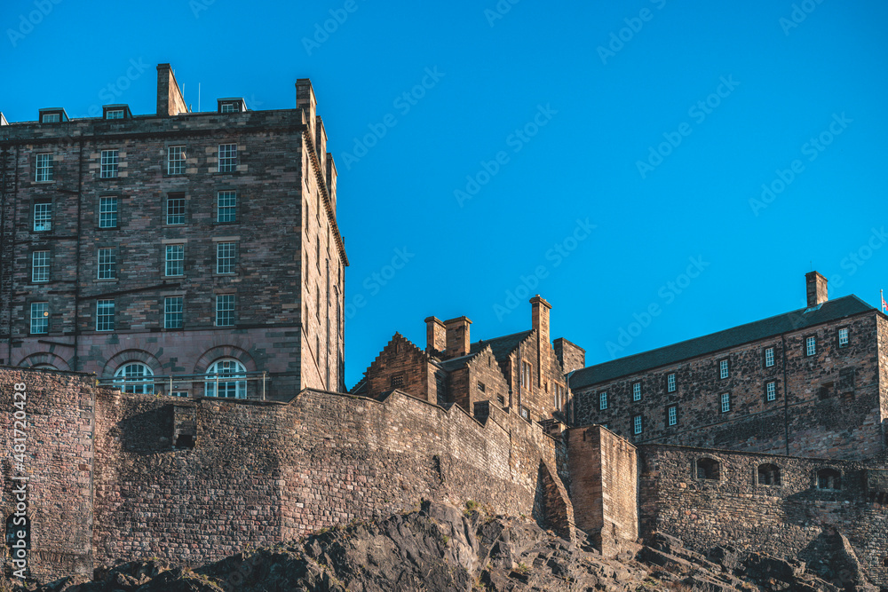 Edinburgh Castle architecture in Scotland, historic landmark for ...