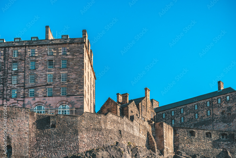 Edinburgh Castle architecture in Scotland, historic landmark for ...