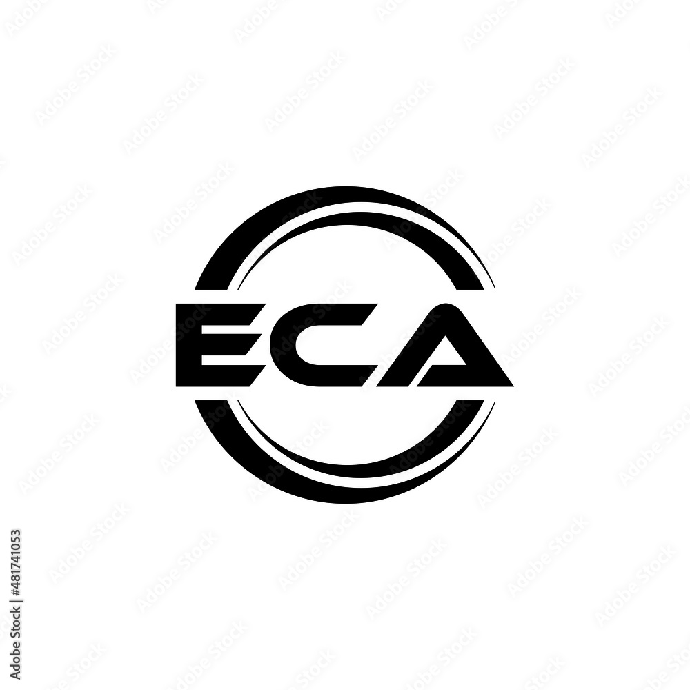 ECA letter logo design with white background in illustrator, vector ...