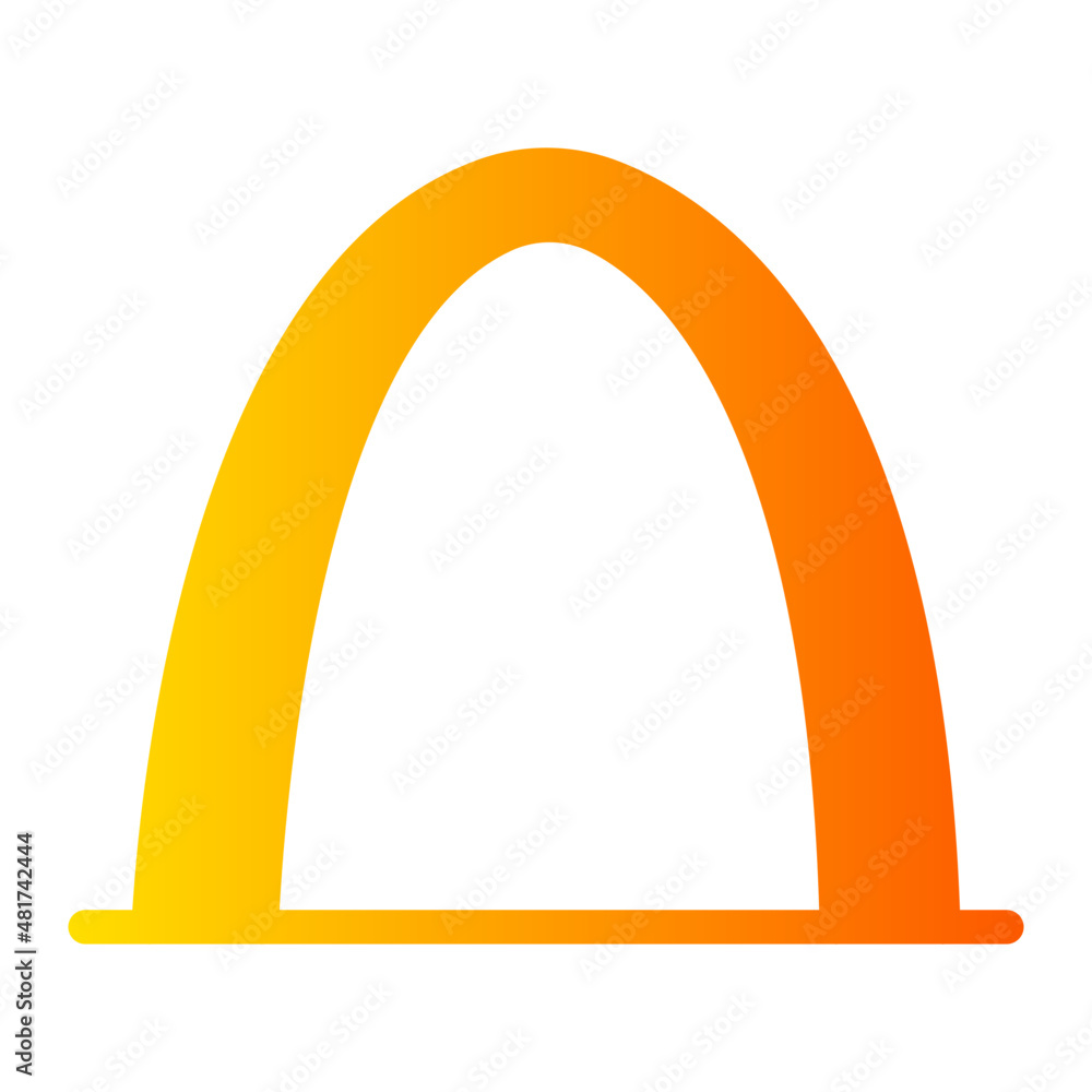 Gateway Arch gradient icon Stock Vector | Adobe Stock