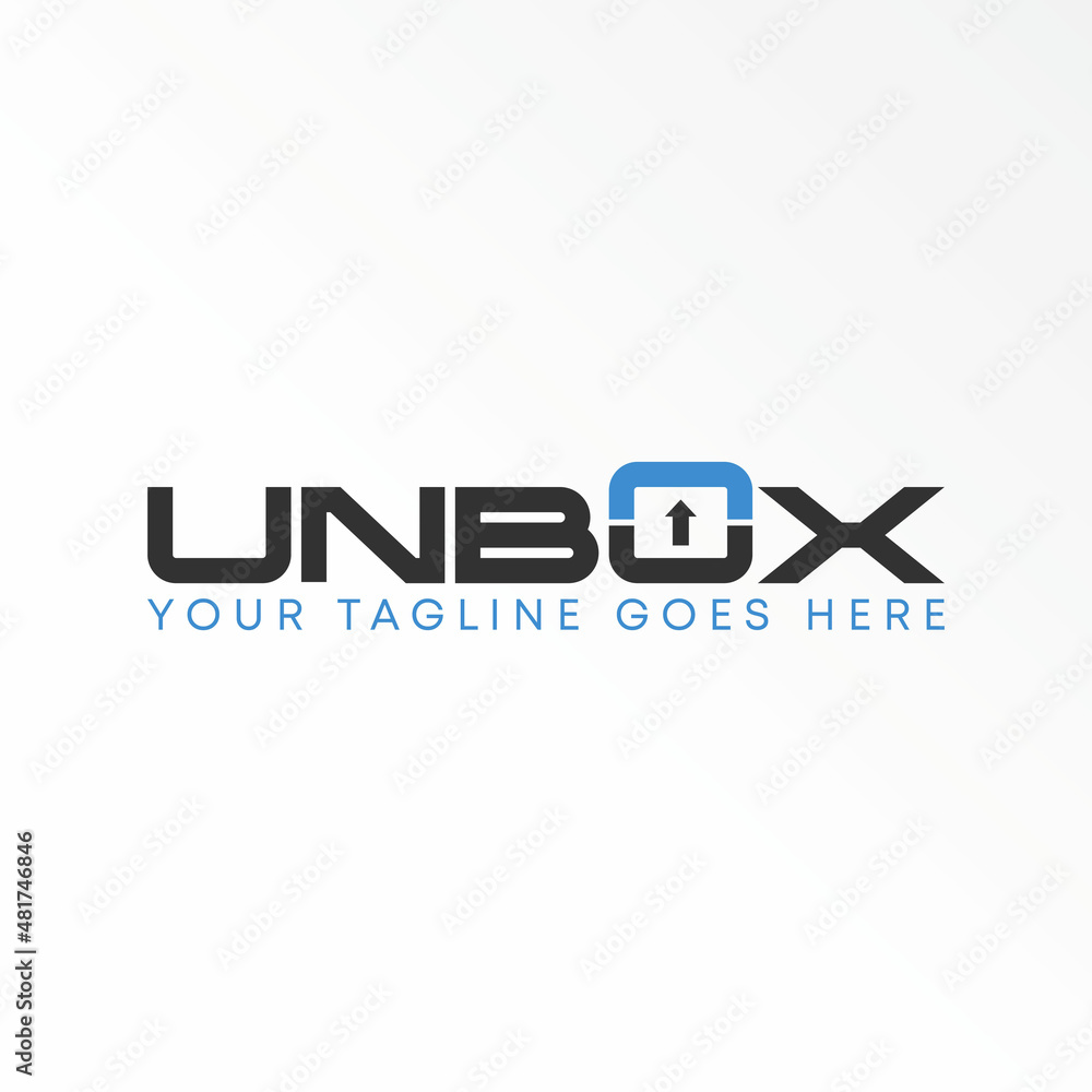 Letter Or Word UNBOX Sans Serif Font With Up Or Arrow Image Graphic letter-or-word-unbox-sans-serif-font-with-up-or-arrow-image-graphic