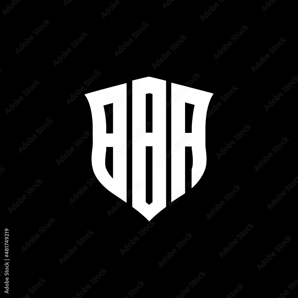 BBA letter logo design with black background in illustrator, vector ...