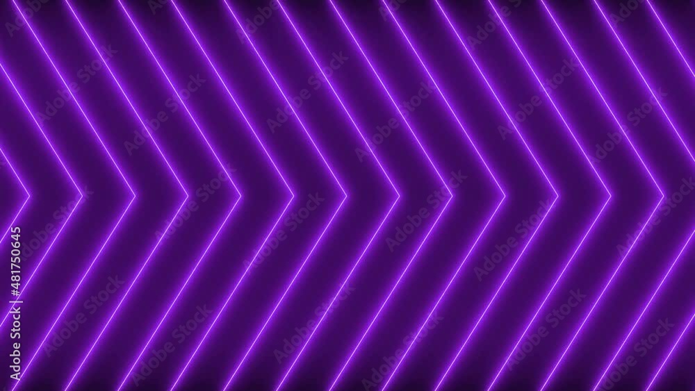 Purple color glowing neon line moving background animation, Neon line ...