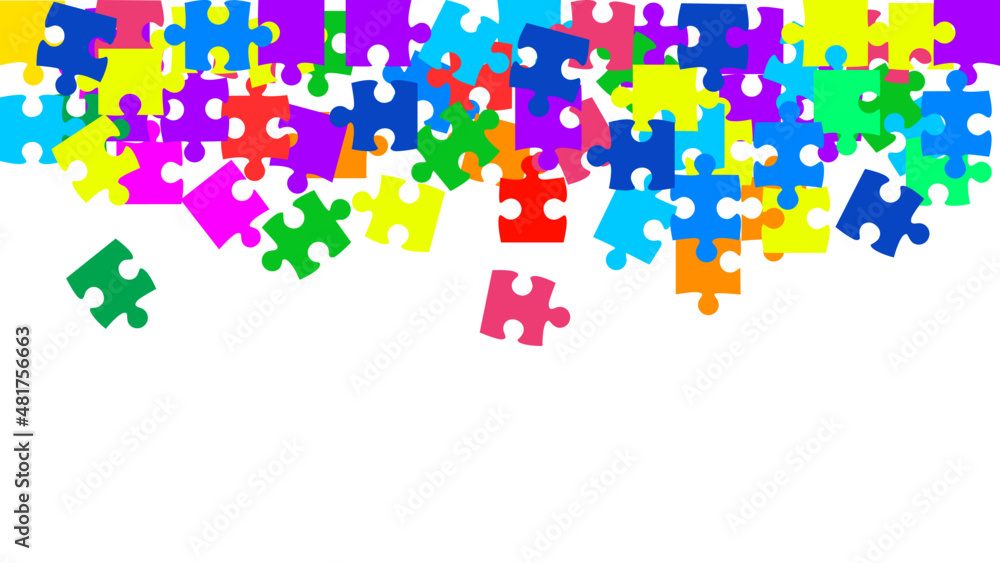 Abstract Puzzle Pieces Background