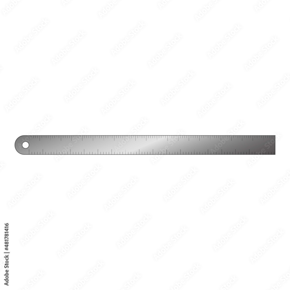Architect steel ruler icon cartoon vector. Civil desk Stock Vector ...