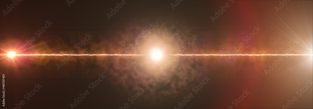 Yellow glowing lights sun rays. flash of sun with rays and spotlight ...