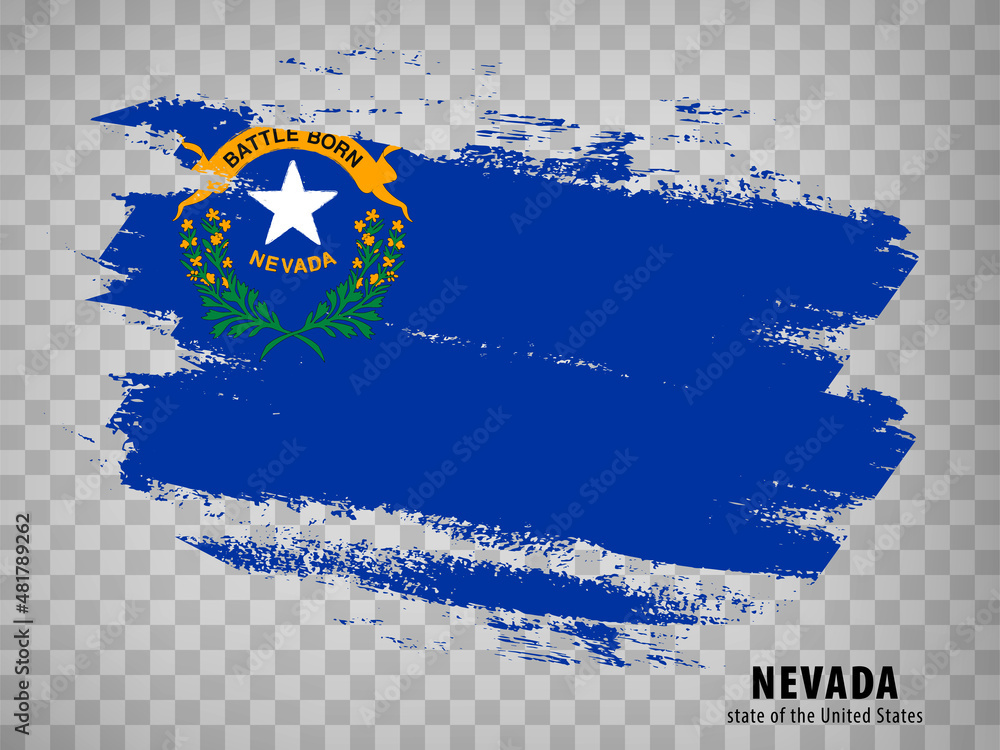 Flag of Nevada from brush strokes. United States of America. Flag ...