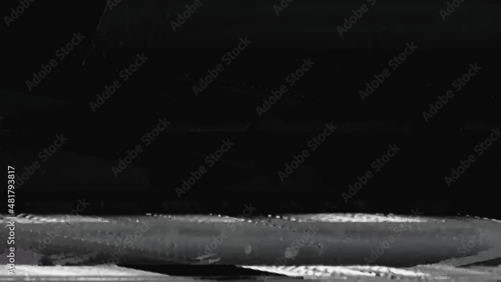 Glitch overlay. Distressed video. Old TV distortion. Black and white ...