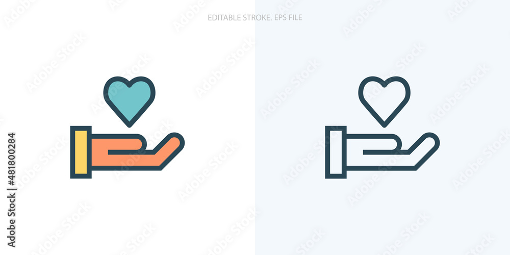 Compassion icon for your website, logo, app, UI, product print ...