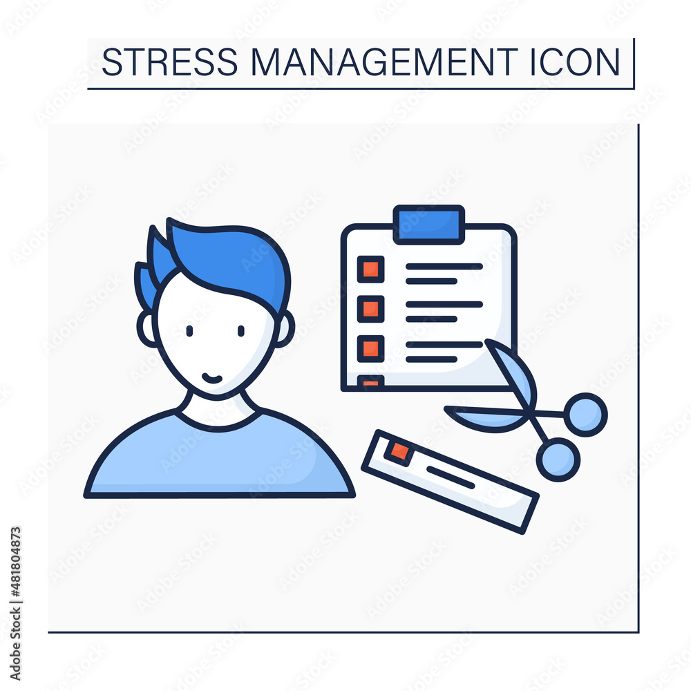 Vektorová grafika „To do list color icon. Eliminate unimportant tasks ...