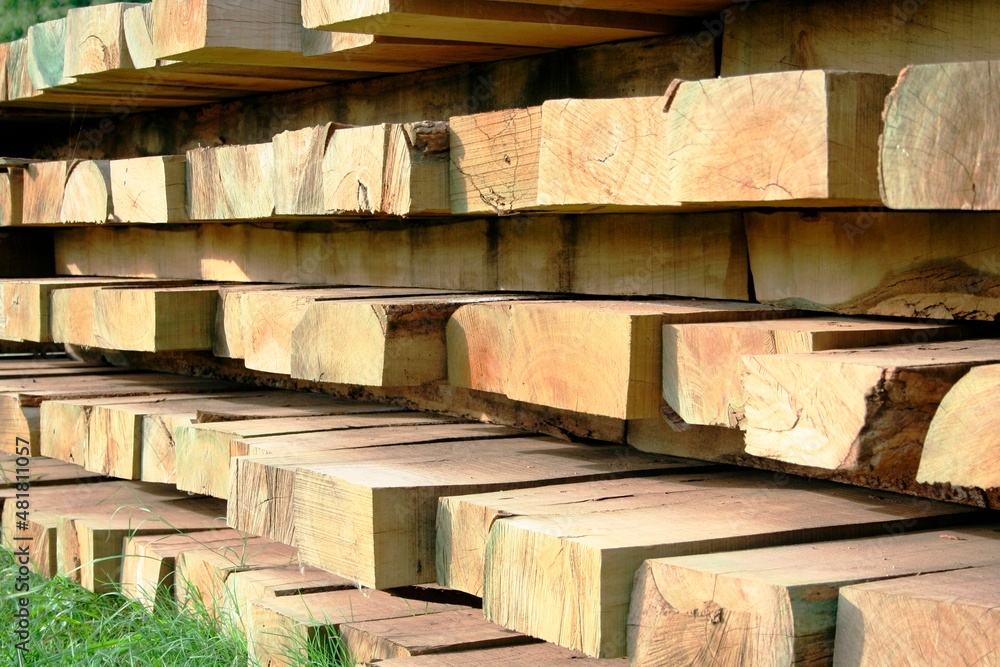 Tablones de madera de Quebracho colorado para la construcciòn, del ...