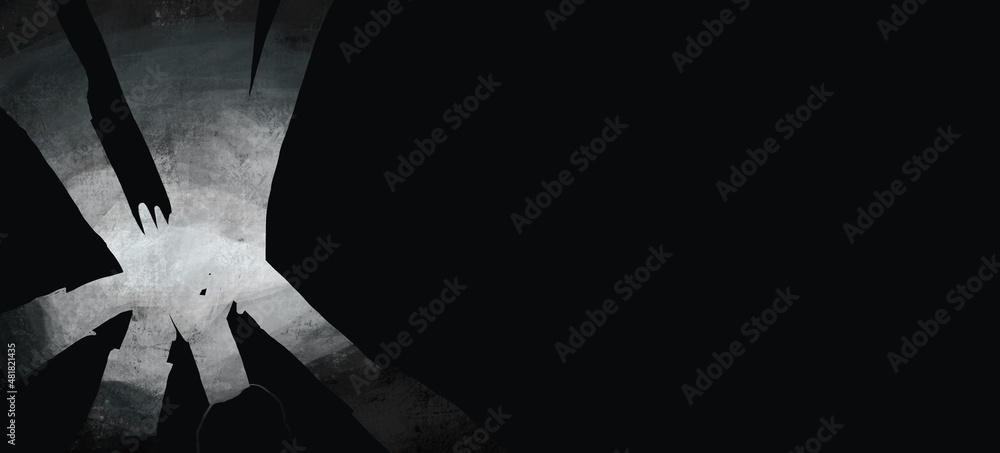 huddle Stock Illustration | Adobe Stock